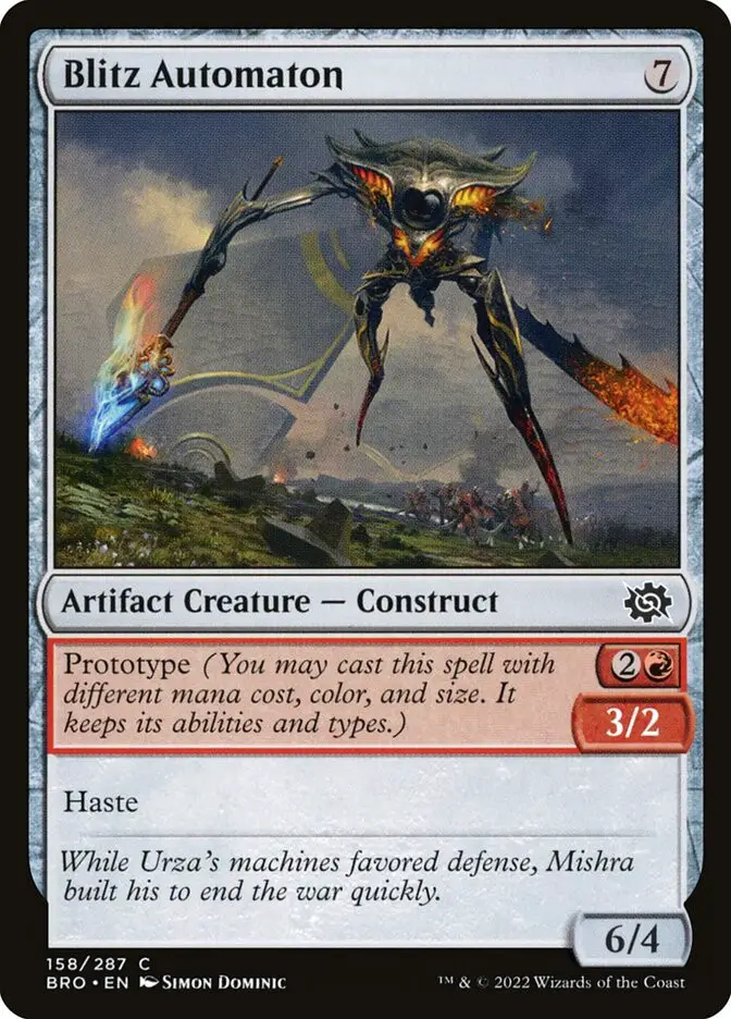 Blitz Automaton • Artifact Creature — Construct (The Brothers' War) - MTG Assist