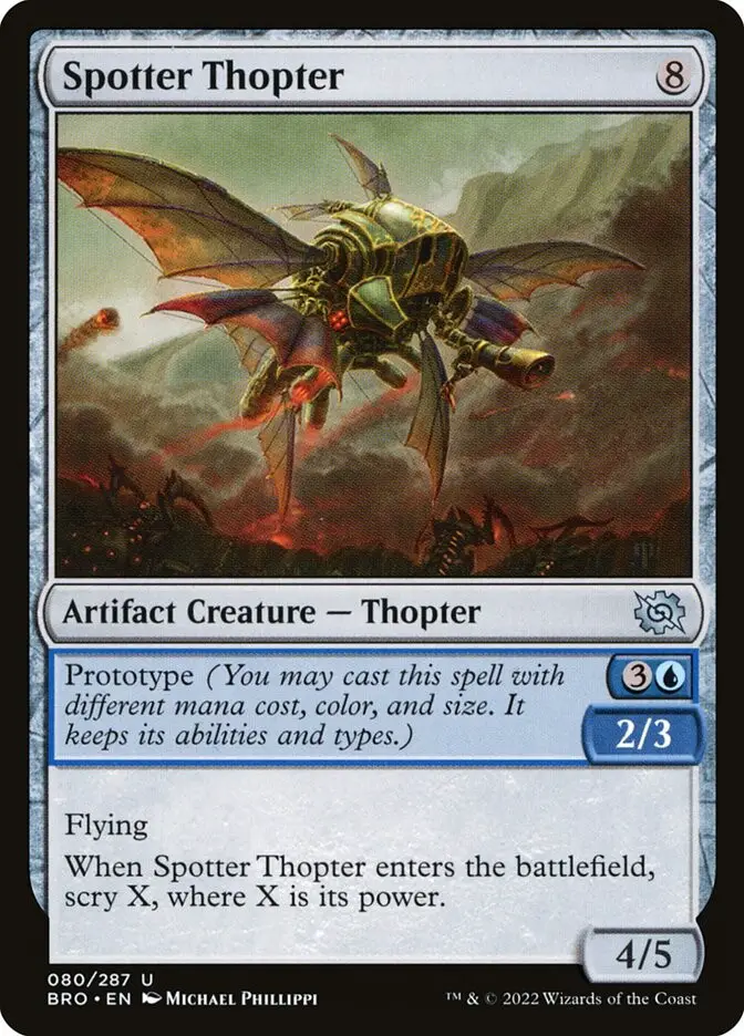 Spotter Thopter • Artifact Creature — Thopter (The Brothers' War) - MTG Assist