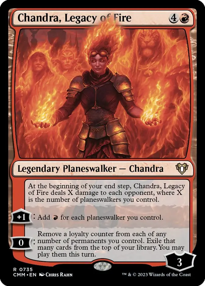 Chandra, Legacy of Fire • Legendary Planeswalker — Chandra (Commander Masters) - MTG Assist