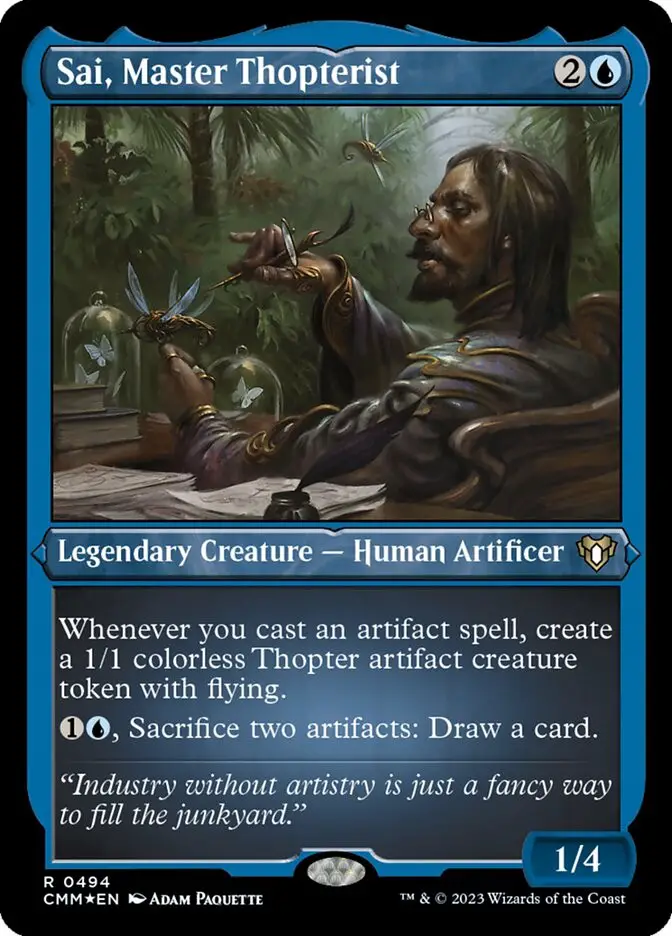 Sai, Master Thopterist • Legendary Creature — Human Artificer (Commander Masters) - MTG Assist