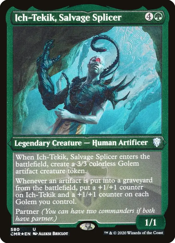 Ich-Tekik, Salvage Splicer • Legendary Creature — Phyrexian Human Artificer (Commander Legends ...