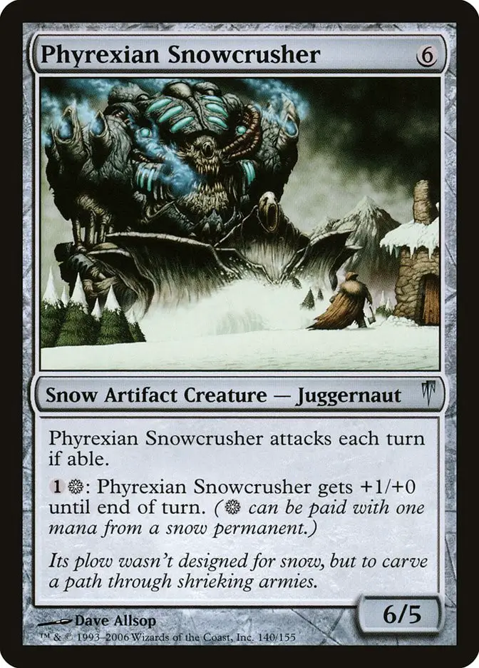 Phyrexian Snowcrusher • Snow Artifact Creature — Phyrexian Juggernaut (Coldsnap) - MTG Assist