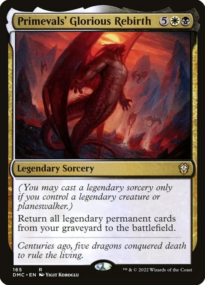Primevals' Glorious Rebirth • Legendary Sorcery (Dominaria United Commander) - MTG Assist