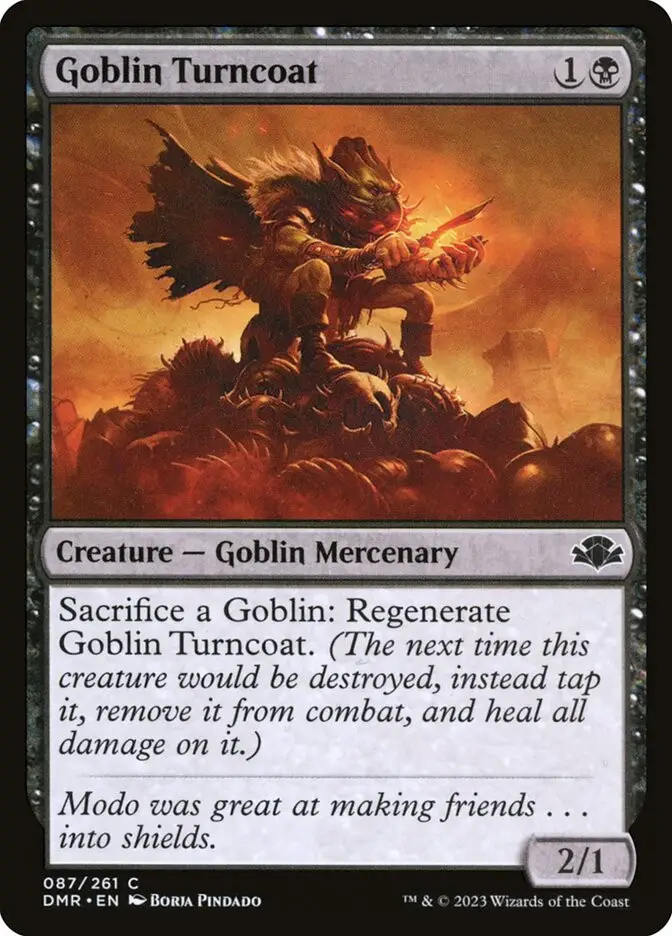 Goblin Turncoat • Creature — Goblin Mercenary (Dominaria Remastered) - MTG Assist