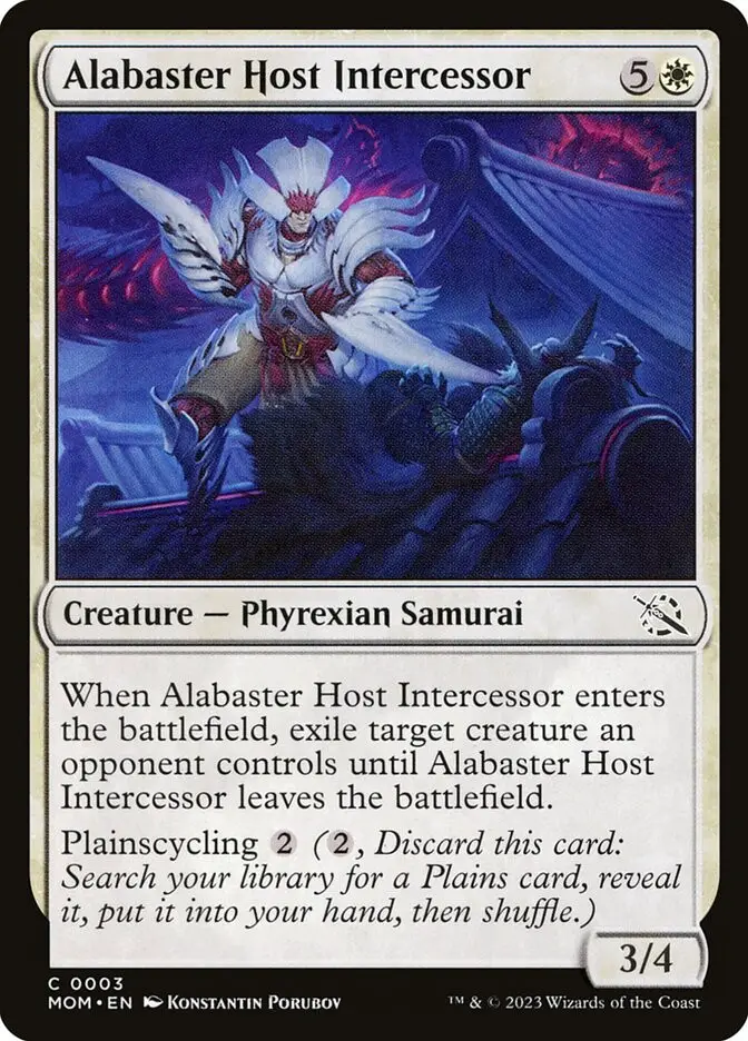Alabaster Host Intercessor • Creature — Phyrexian Samurai (March of the Machine) - MTG Assist