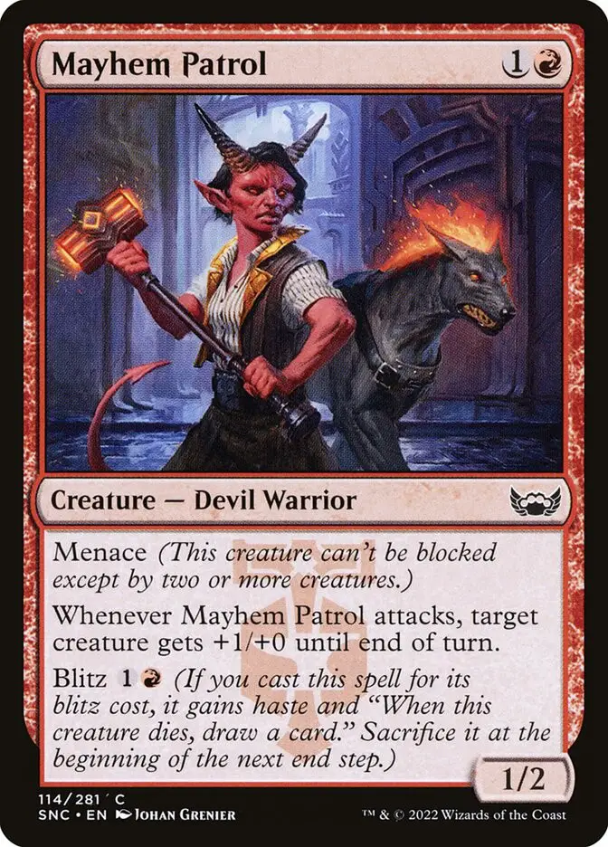 Mayhem Patrol • Creature — Devil Warrior (Streets of New Capenna) - MTG Assist