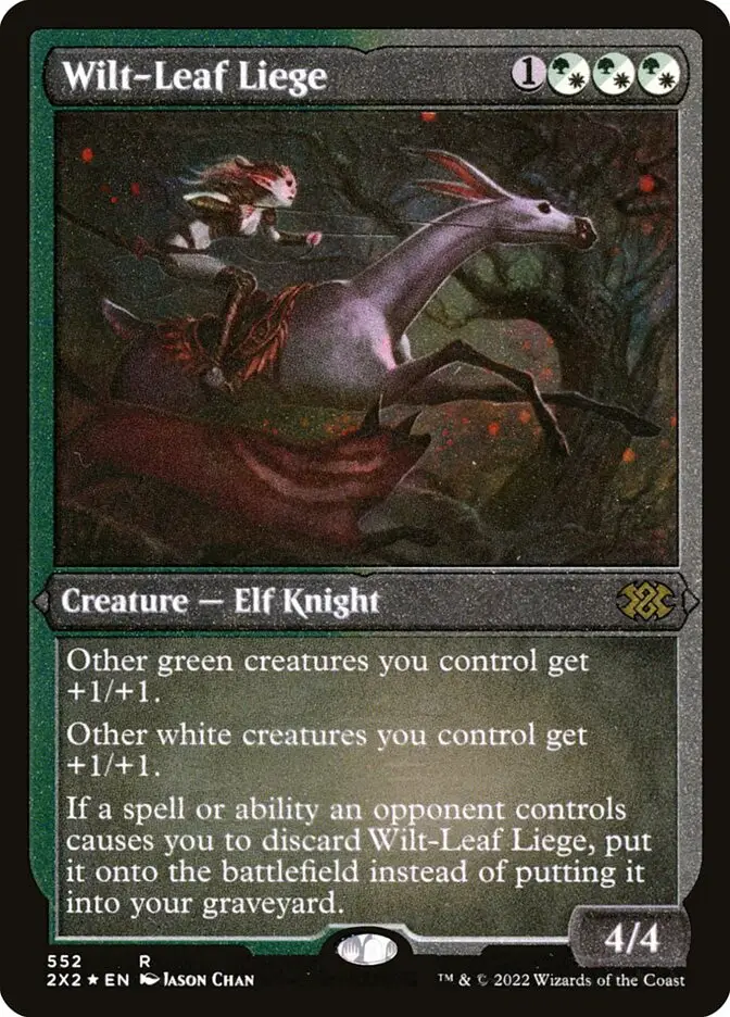 Wilt-Leaf Liege • Creature — Elf Knight (Double Masters 2022) - MTG Assist