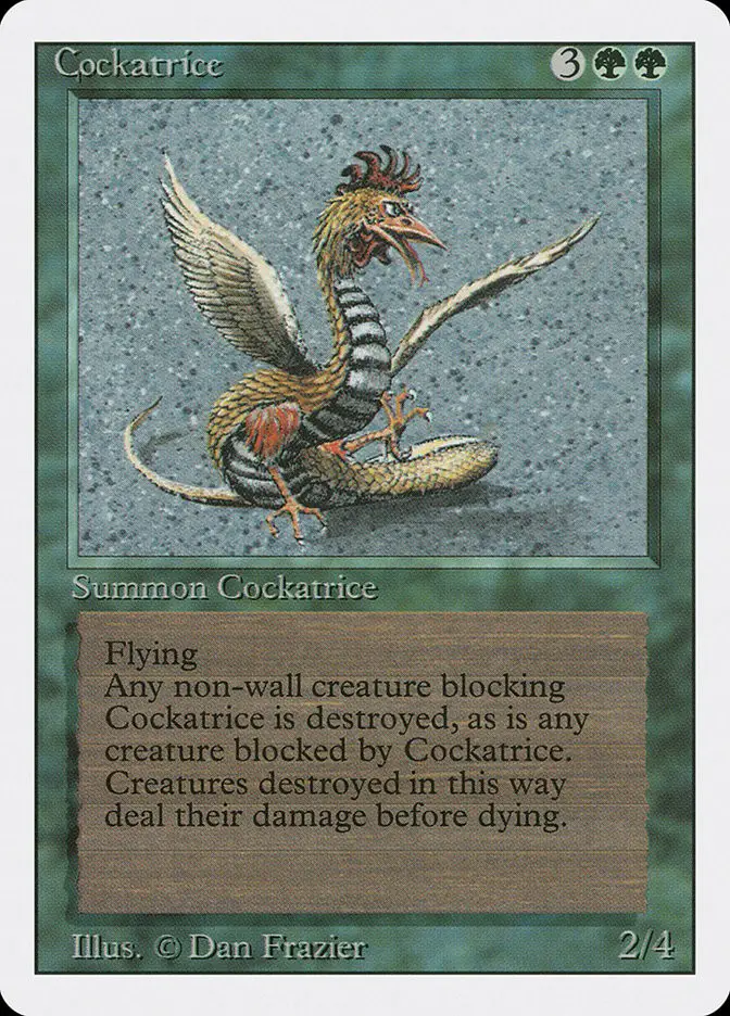 Cockatrice • Creature — Cockatrice (Revised Edition) - MTG Assist