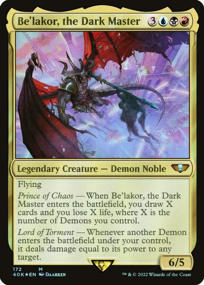 Be'lakor, the Dark Master • Legendary Creature — Demon Noble (Warhammer ...
