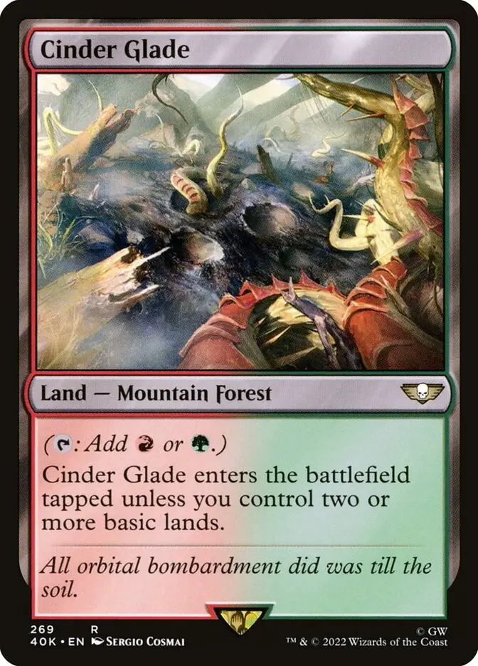Cinder Glade • Land — Mountain Forest (Warhammer 40,000 Commander ...