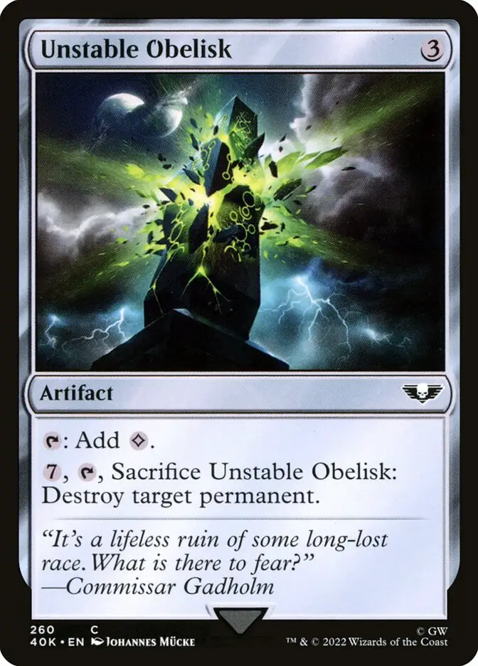 Unstable Obelisk sets and printings - MTG Assist