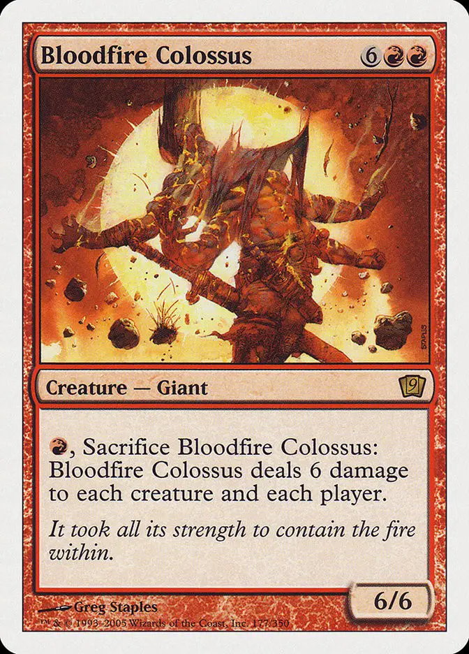 Bloodfire Colossus • Creature — Giant (Ninth Edition) - MTG Assist