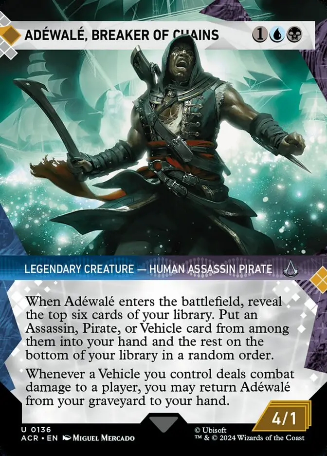Adéwalé, Breaker of Chains • Legendary Creature — Human Assassin Pirate ...