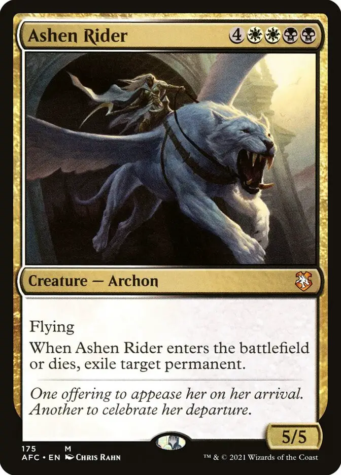Ashen Rider • Creature — Archon (Forgotten Realms Commander) - MTG Assist