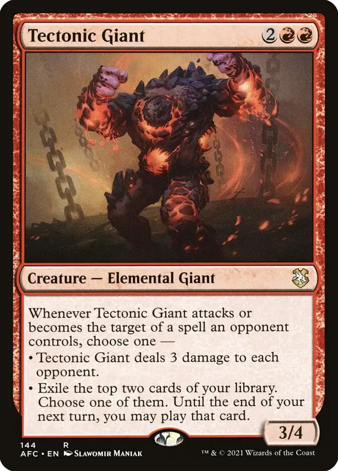 Tectonic Giant • Creature — Elemental Giant (Forgotten Realms Commander ...