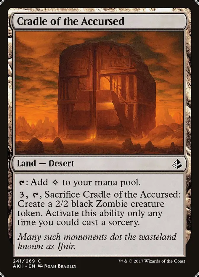Cradle of the Accursed • Land — Desert (Amonkhet) - MTG Assist
