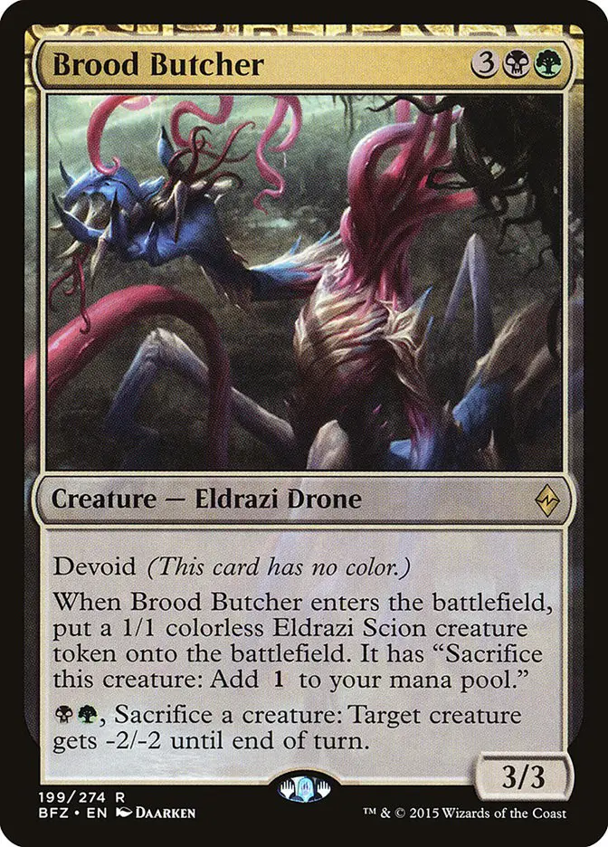 Brood Butcher • Creature — Eldrazi Drone (Battle for Zendikar) - MTG Assist