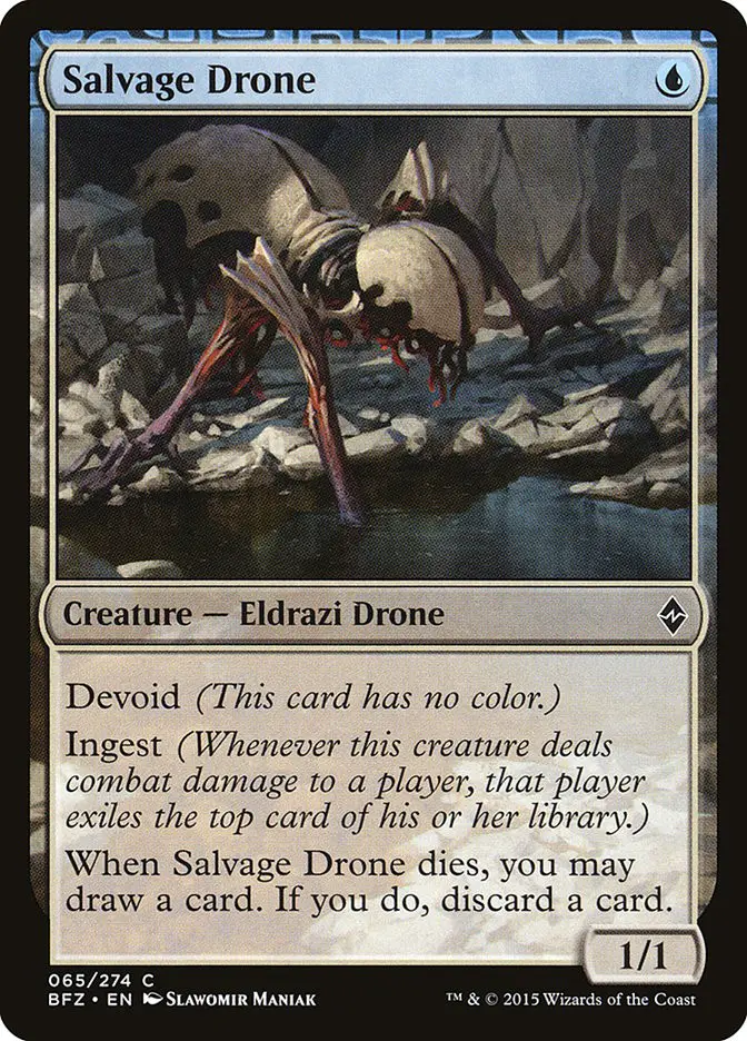 Salvage Drone • Creature — Eldrazi Drone (Battle for Zendikar) - MTG Assist