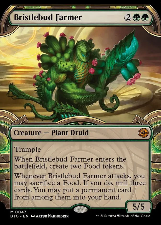 Bristlebud Farmer • Creature — Plant Druid (The Big Score) - MTG Assist