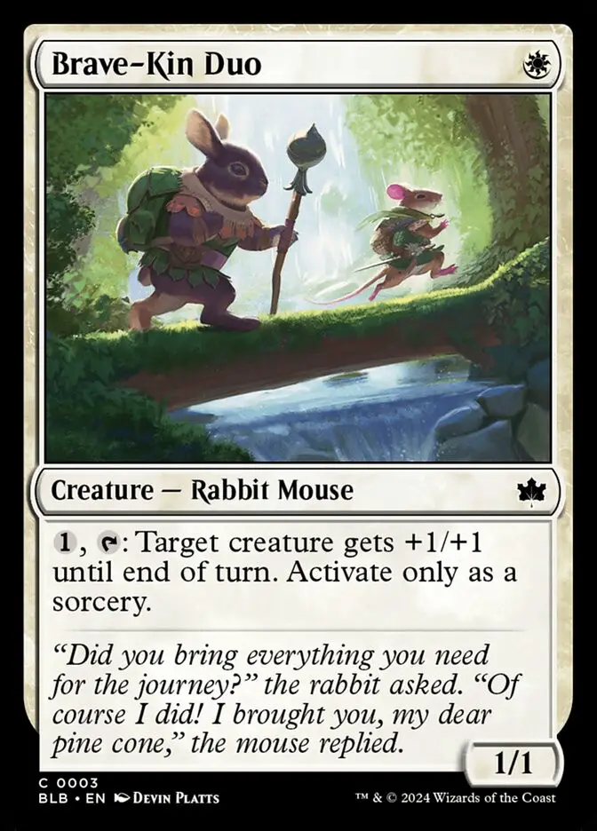 Brave-Kin Duo • Creature — Rabbit Mouse (Bloomburrow) - MTG Assist