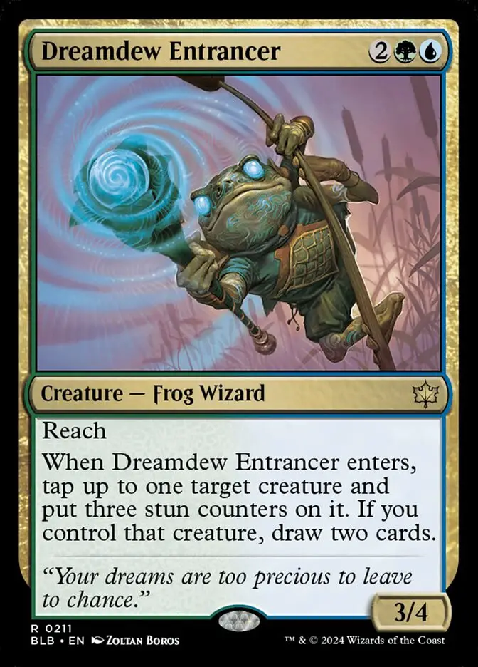 Dreamdew Entrancer • Creature — Frog Wizard (Bloomburrow) - MTG Assist