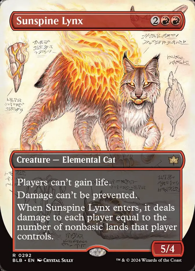 Sunspine Lynx • Creature — Elemental Cat (Bloomburrow) - MTG Assist