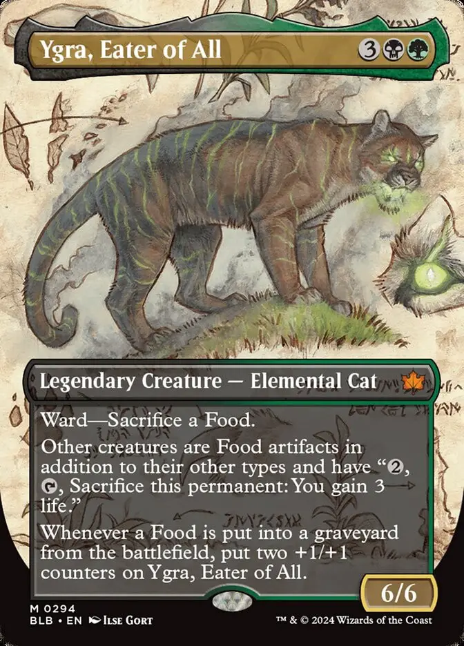 Ygra, Eater of All • Legendary Creature — Elemental Cat (Bloomburrow ...