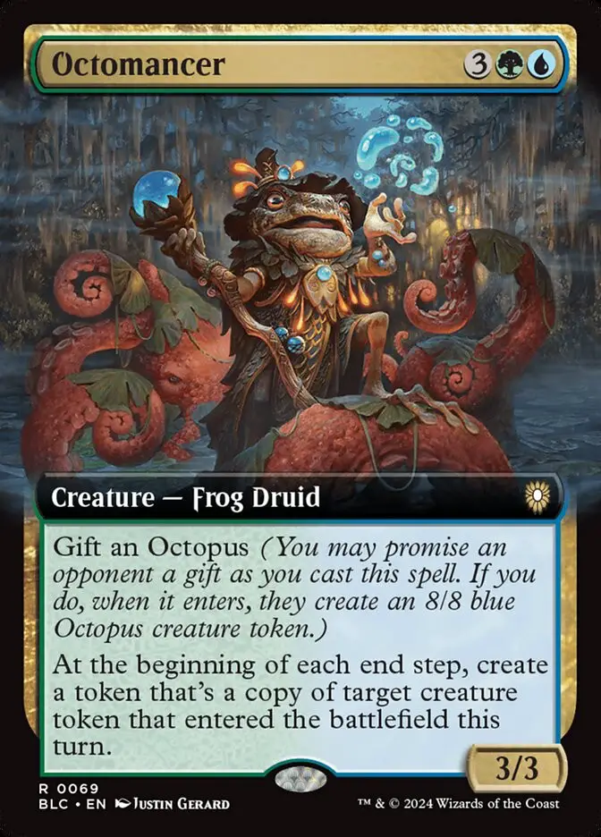 Octomancer • Creature — Frog Druid (Bloomburrow Commander) - MTG Assist