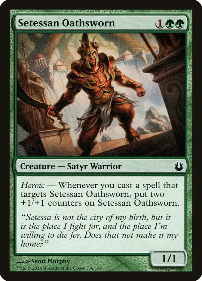 Setessan Oathsworn • Creature — Satyr Warrior (Born of the Gods) - MTG ...