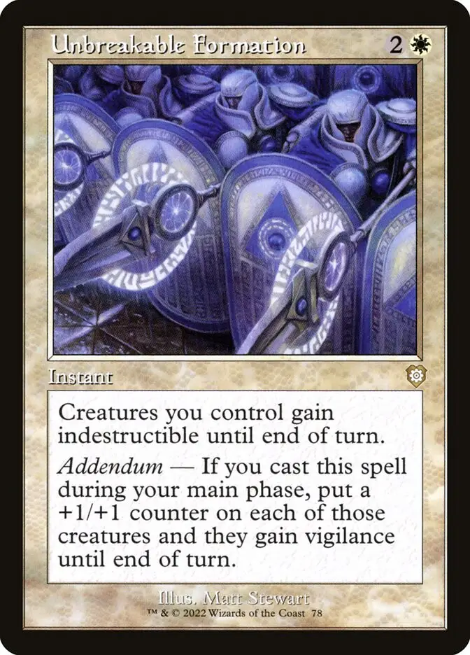 Unbreakable Formation • Instant (The Brothers' War Commander) - MTG Assist