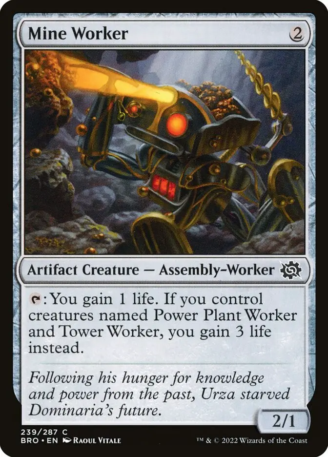 Mine Worker • Artifact Creature — Assembly-Worker (The Brothers' War ...
