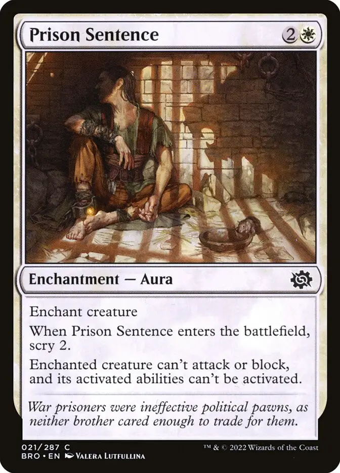 Prison Sentence • Enchantment — Aura (The Brothers' War) - MTG Assist