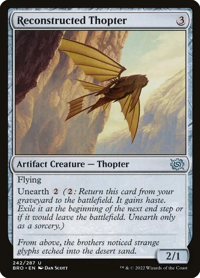 Reconstructed Thopter • Artifact Creature — Thopter (The Brothers' War ...