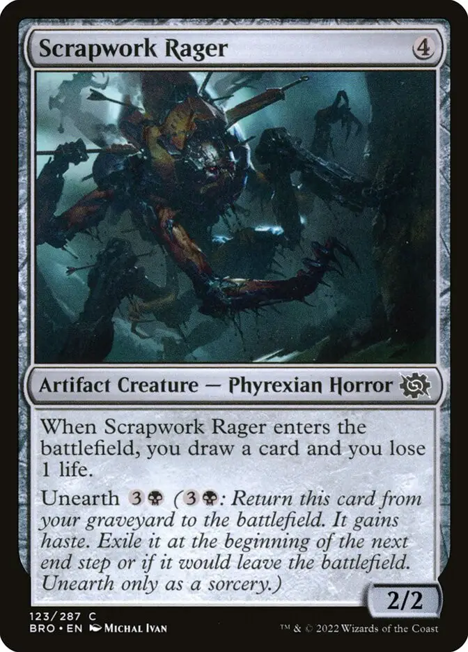 Scrapwork Rager • Artifact Creature — Phyrexian Horror (The Brothers ...