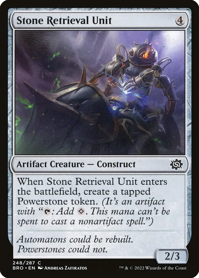 Stone Retrieval Unit • Artifact Creature — Construct (The Brothers' War ...
