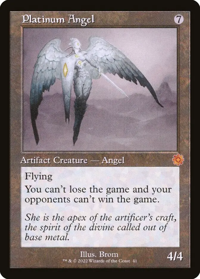 Platinum Angel • Artifact Creature — Angel (The Brothers' War Retro ...