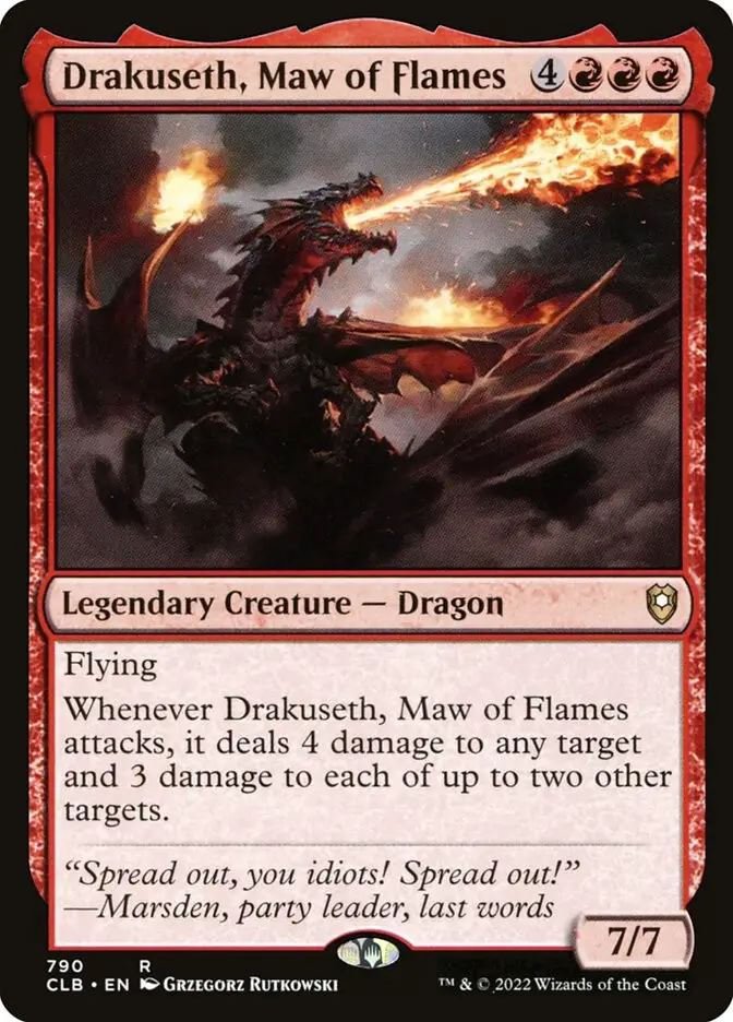 Drakuseth, Maw of Flames • Legendary Creature — Dragon (Commander ...