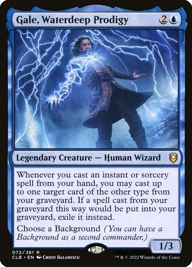 Gale, Waterdeep Prodigy • Legendary Creature — Human Wizard (Commander ...