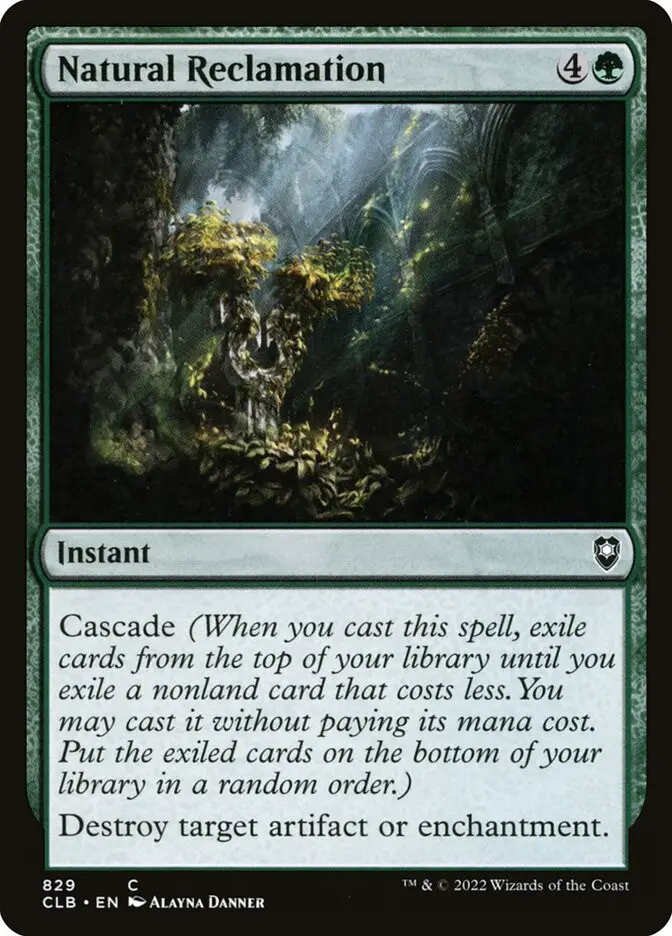 Natural Reclamation • Instant (Commander Legends: Battle for Baldur's ...