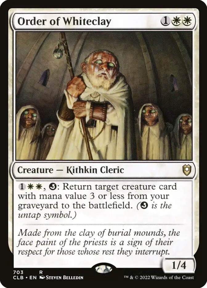 Order of Whiteclay • Creature — Kithkin Cleric (Commander Legends ...