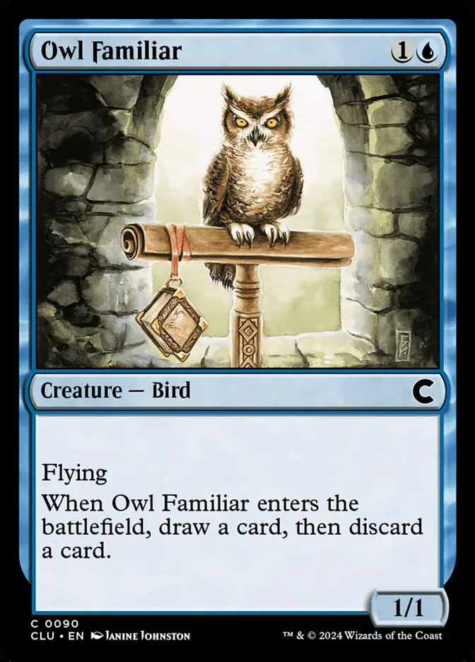 Owl Familiar • Creature — Bird (Ravnica: Clue Edition) - MTG Assist