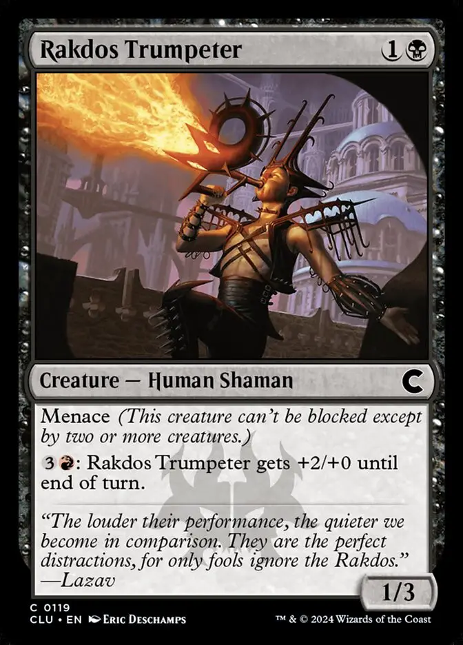 Rakdos Trumpeter • Creature — Human Shaman (Ravnica: Clue Edition ...