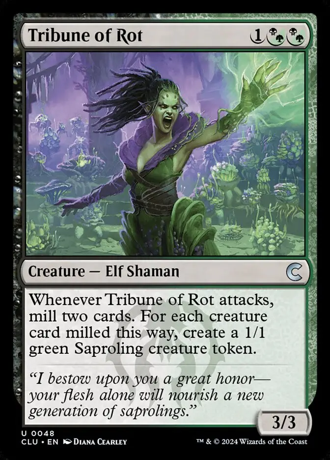 Tribune of Rot • Creature — Elf Shaman (Ravnica: Clue Edition) - MTG Assist