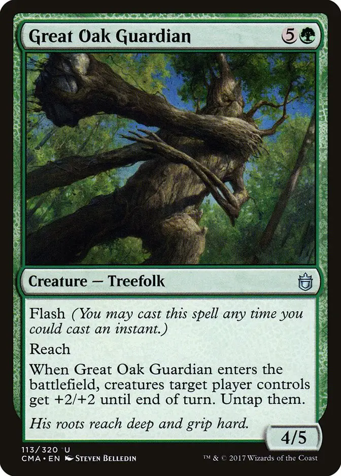 Great Oak Guardian • Creature — Treefolk (Commander Anthology) - MTG Assist