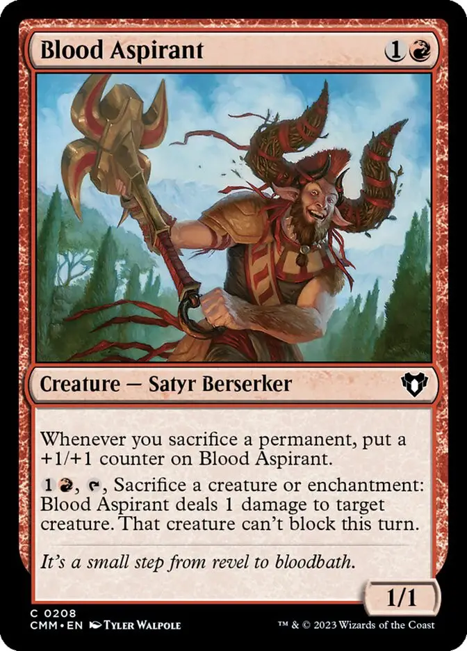 Blood Aspirant • Creature — Satyr Berserker (Commander Masters) - MTG ...