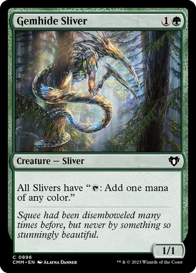 Gemhide Sliver • Creature — Sliver (Commander Masters) - MTG Assist