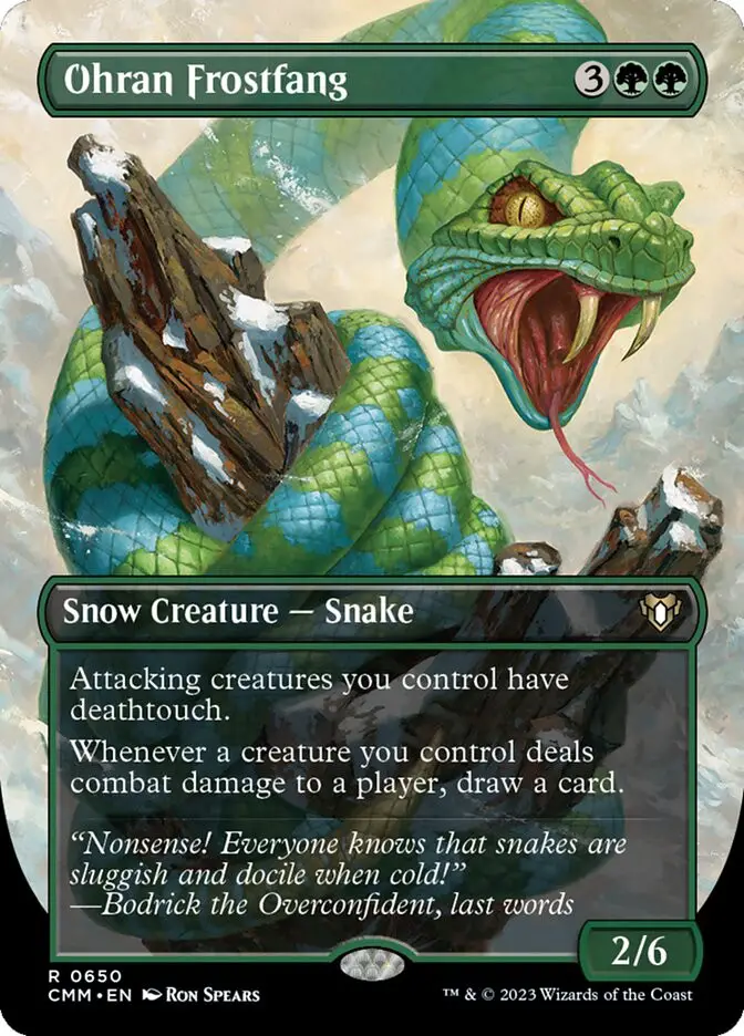 Ohran Frostfang • Snow Creature — Snake (Commander Masters) - MTG Assist