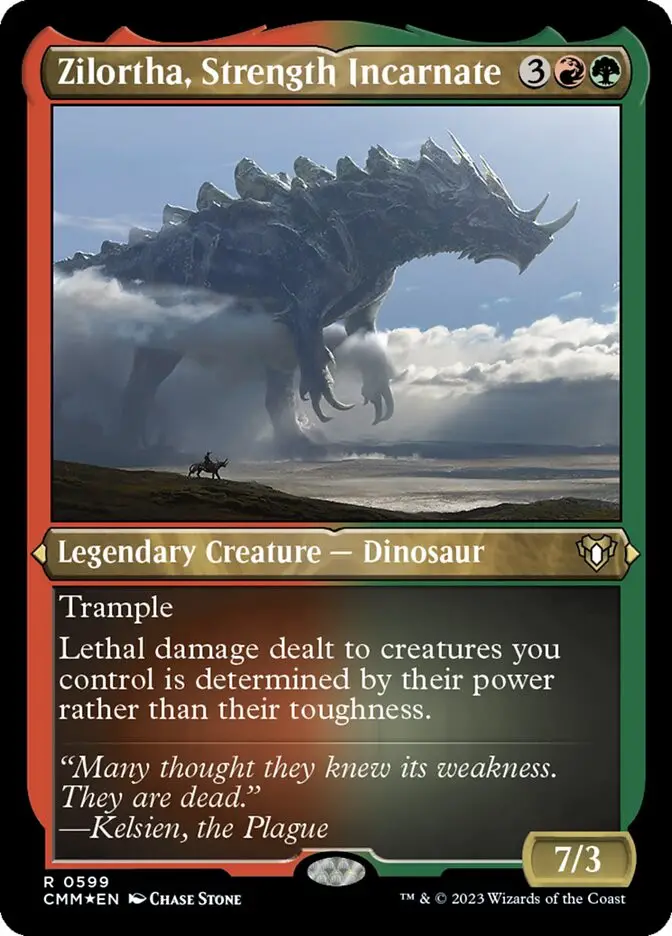 Zilortha, Strength Incarnate • Legendary Creature — Dinosaur (Commander ...