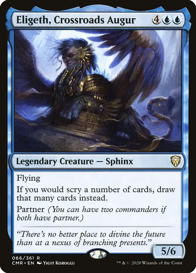 Eligeth, Crossroads Augur • Legendary Creature — Sphinx (Commander ...