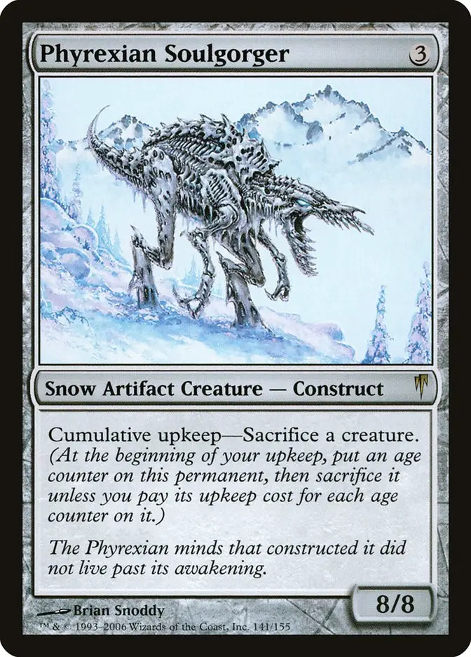 Phyrexian Soulgorger • Snow Artifact Creature — Phyrexian Construct ...